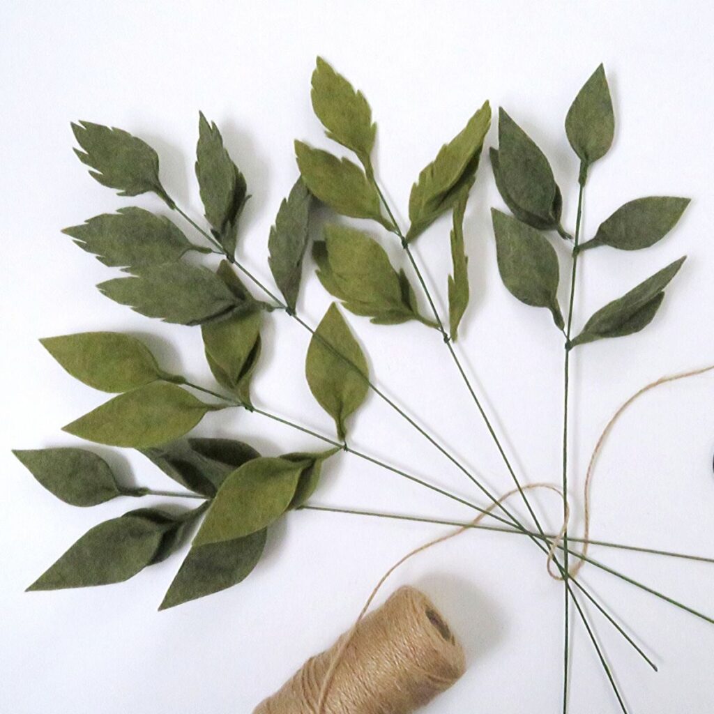 Olive Tree Branch Felt Stem - The Tsubaki