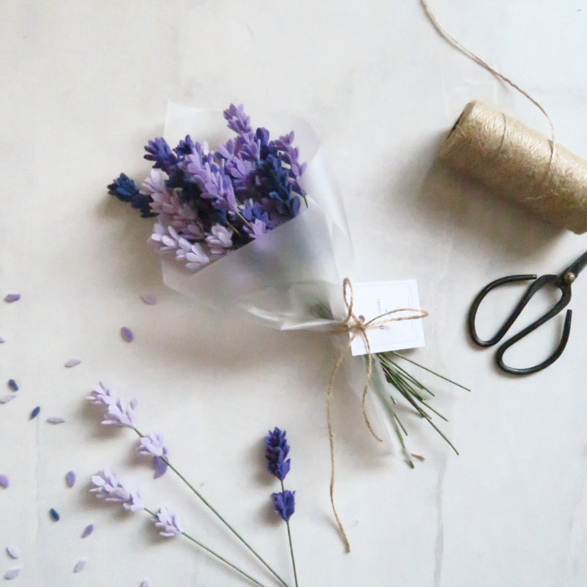 Mini Lavender Flower Single Stem - The Tsubaki