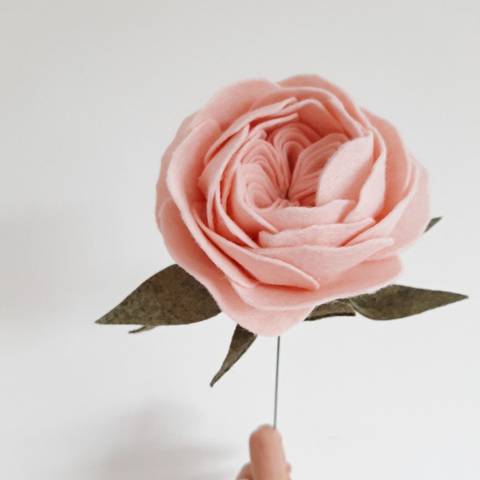 Felt Juliet Rose flower Single Stem - The Tsubaki