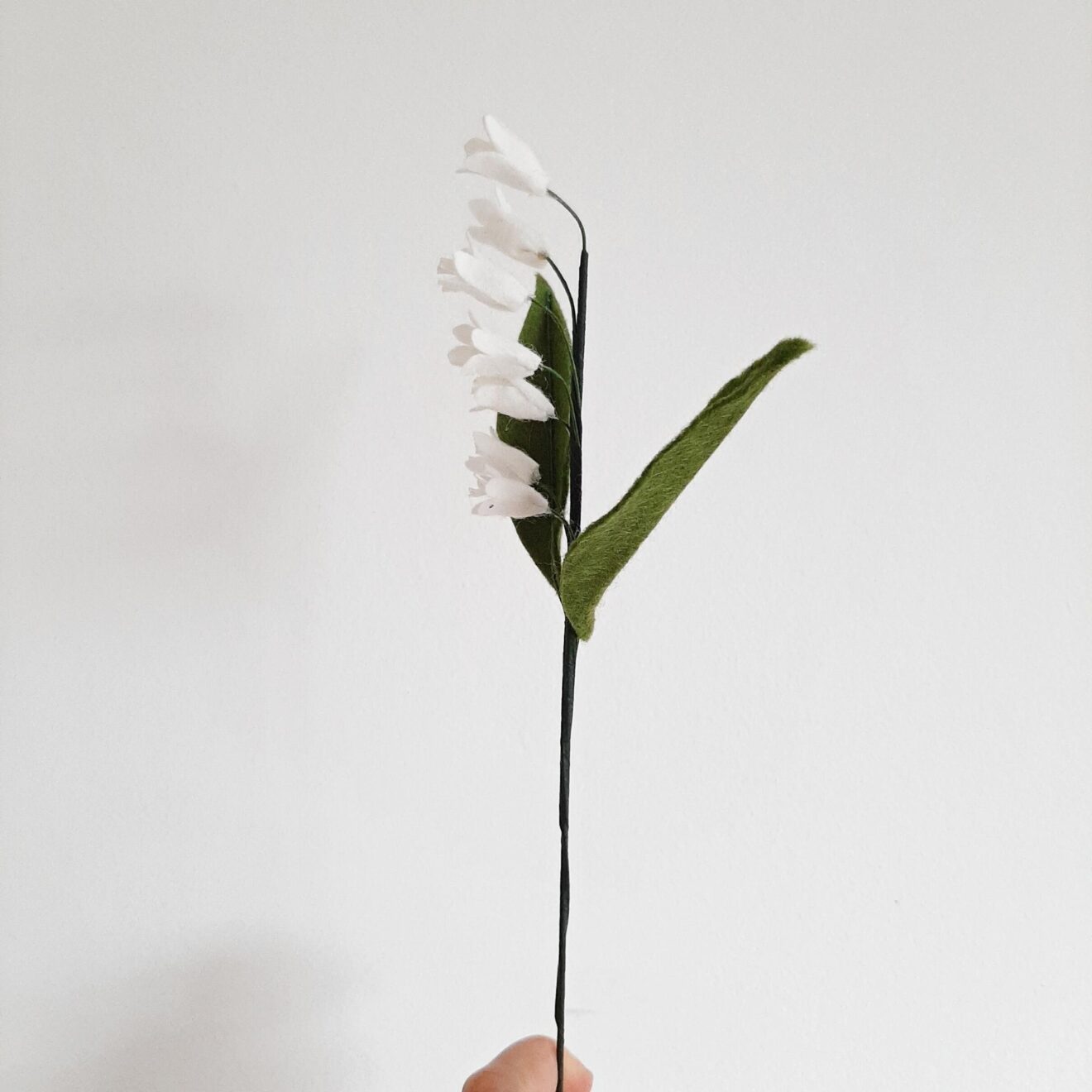 Felt Lily of the Valley single stem - The Tsubaki