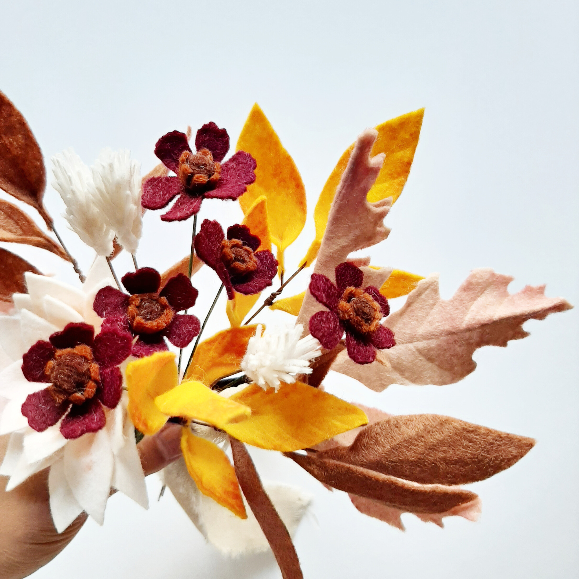 Dried flower inspired Autumn flower arrangement - The Tsubaki