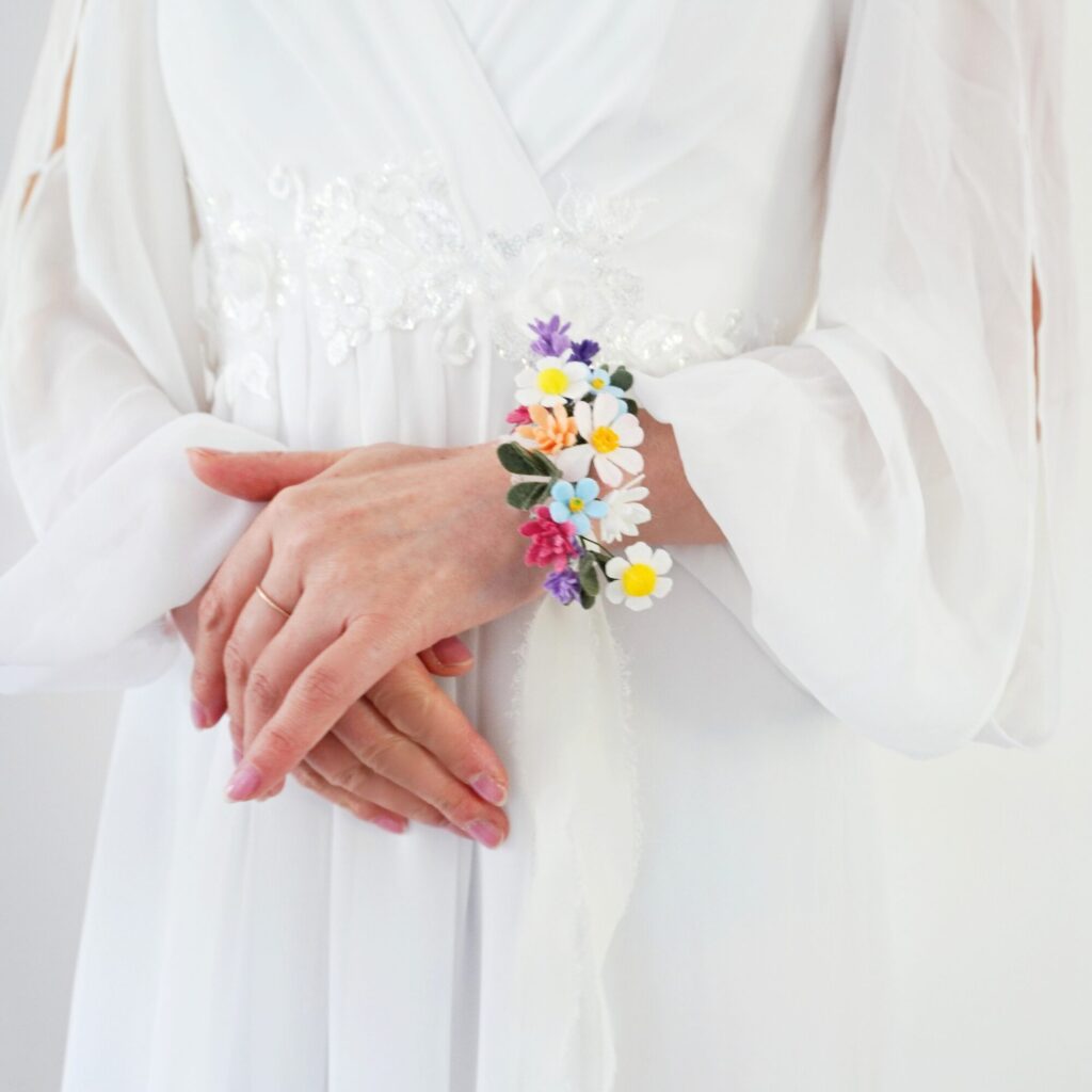 Felt Wildflower Corsage and Boutonniere Set - The Tsubaki